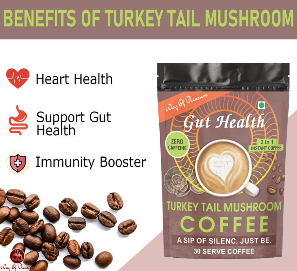 Turkey Tail Mushroom Capsules And Caffeine-free Coffee Our