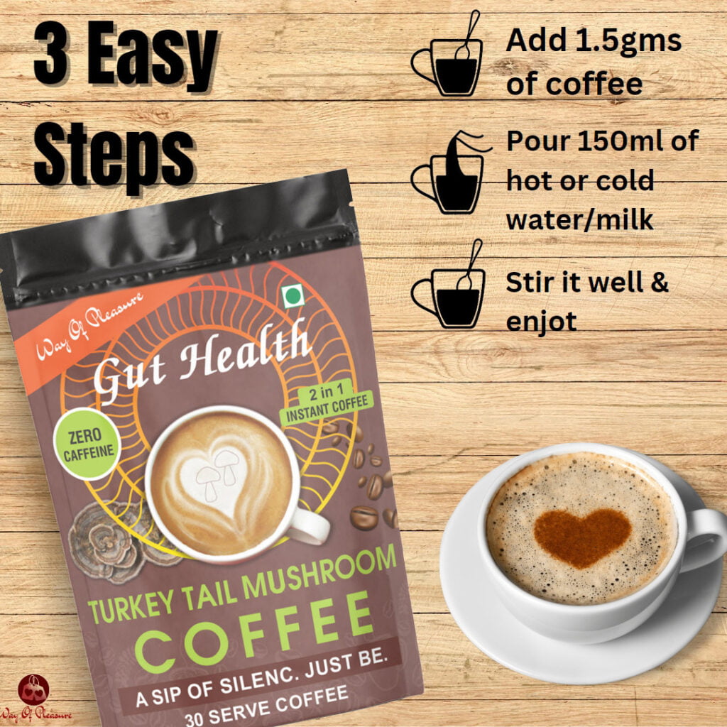Turkey Tail Mushroom Capsules And Caffeine-free Coffee Our