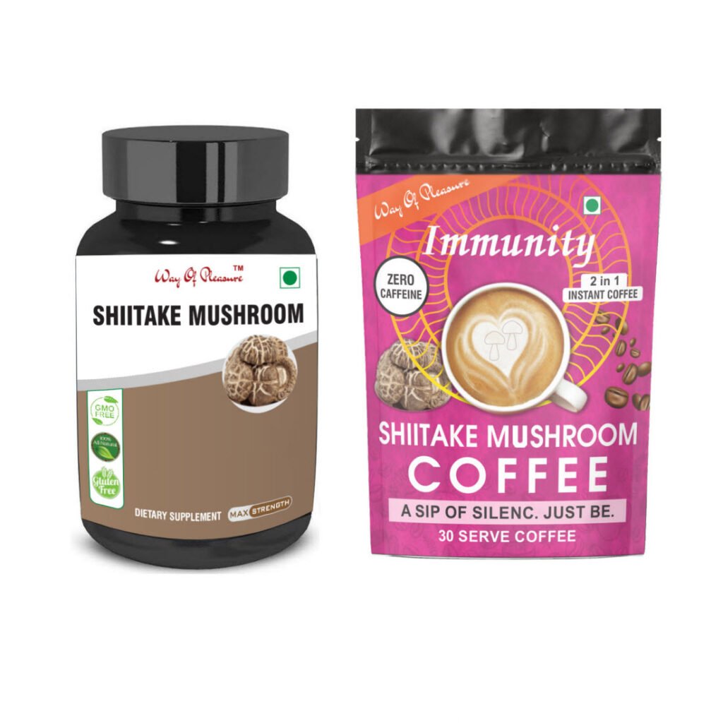 Natural Immune System Booster Shiitake Mushroom Capsules.